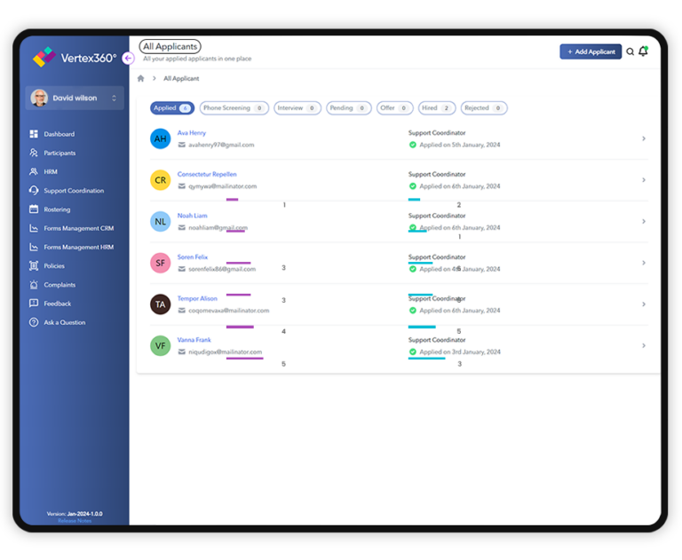 Applicant Tracking System - Vertex 360