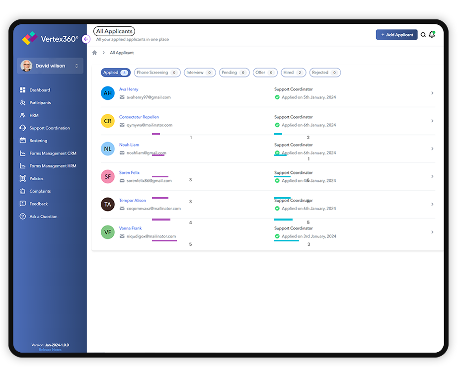 Applicant Tracking System - Vertex 360