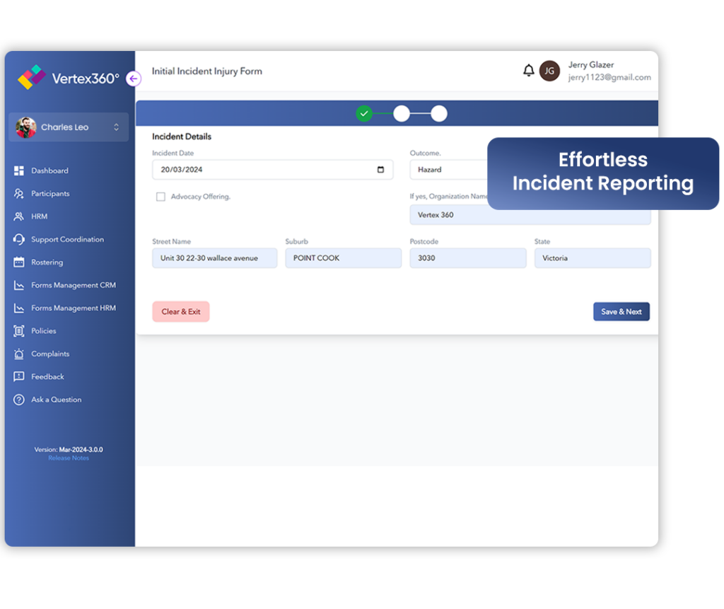 NDIS Incident Management software