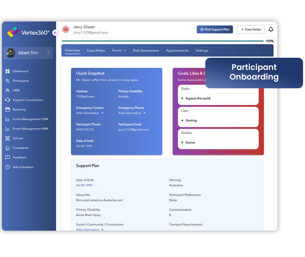 NDIS Participant Management Software
