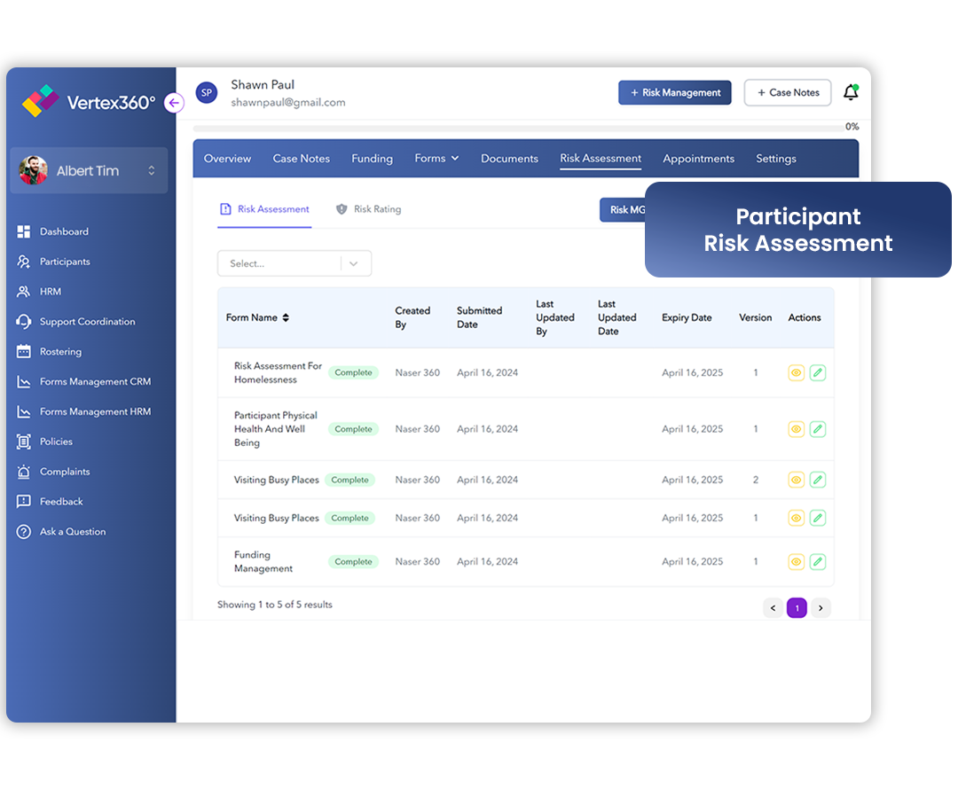 NDIS Risk Management Software