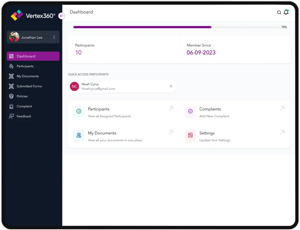 Worker’s Dashboard - Vertex 360